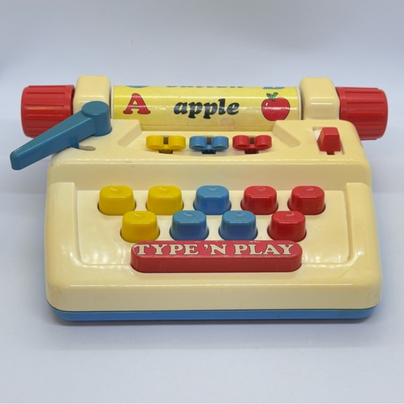 Arco | Toys | Vtg Arco Preschool Carry Around Type N Play Typewriter ...